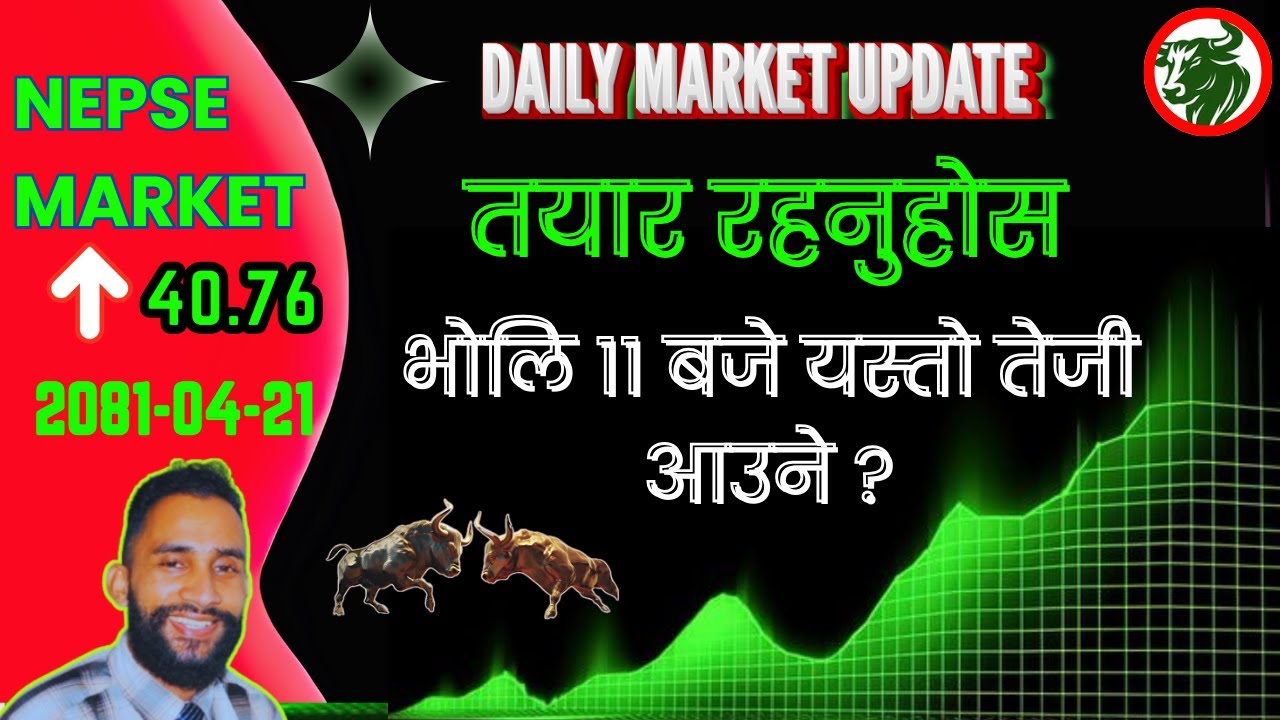 Daily Market Update 🟢मात्र १ कारण गिरावट को खतरा? अब ठुलो करेक्सन कुन ...