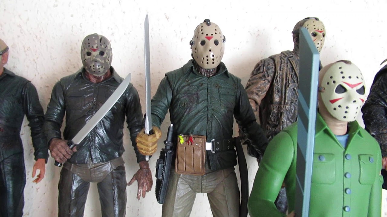 Neca Jason Voorhees Friday the 13th action figure collection - YouTube