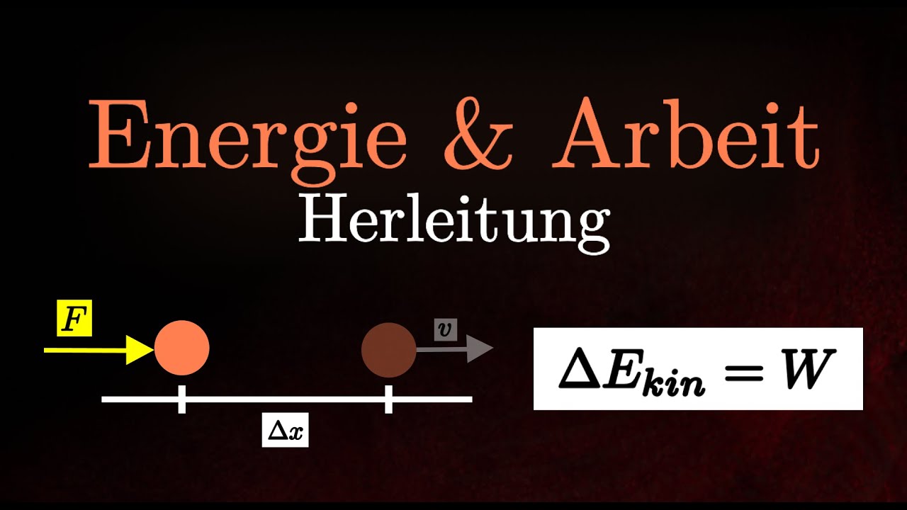 Kinetische Energie - Herleitung, Arbeit, Formel (Physik) - YouTube