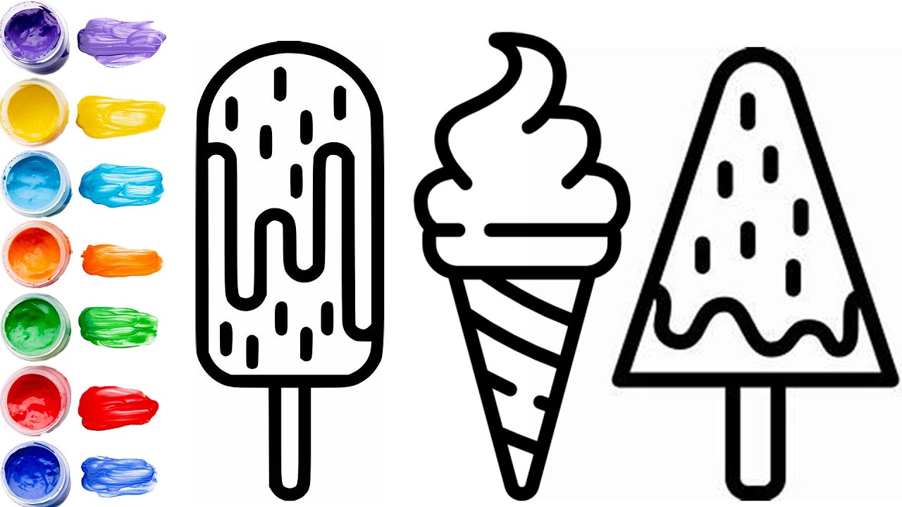 How to Draw Ice Cream 🌈🍦🍨🌈 Beautiful Ice Cream Drawing Step by Step ...