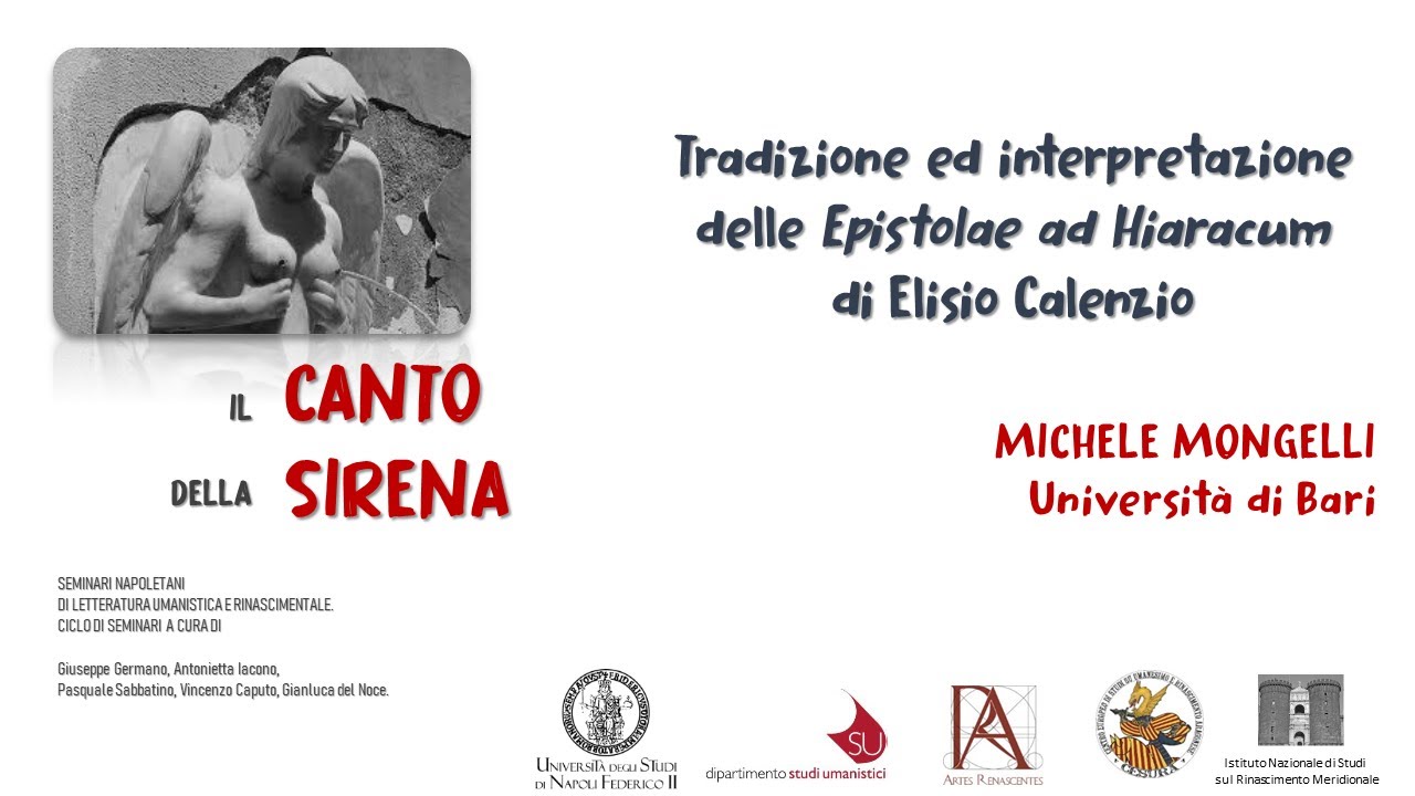 Michele Mongelli, Tradizione ed interpretazione delle 'Epistolae ad ...