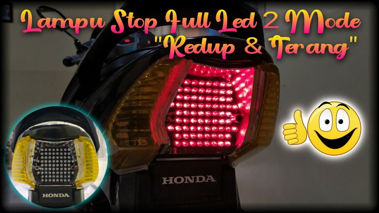 Lampu Stop Custom Full LED Supra X 125 R - Stoplamp 2 Mode - Rem - Wave ...