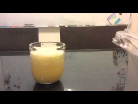 Orange Juice & Baking Powder Science Experiment - YouTube