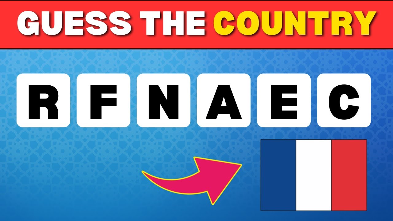 Can You Guess the Countries by Their Scrambled Names? | Country Quiz ...