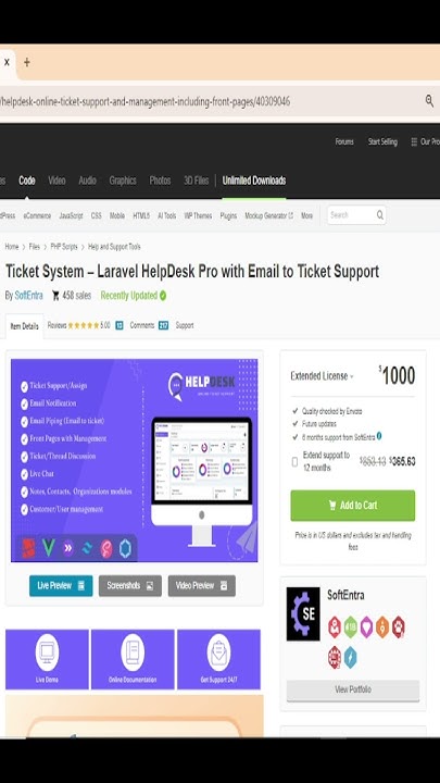 Ticket System Laravel HelpDesk Pro with Email to Ticket Support #codecanyon #earnmoney # ...