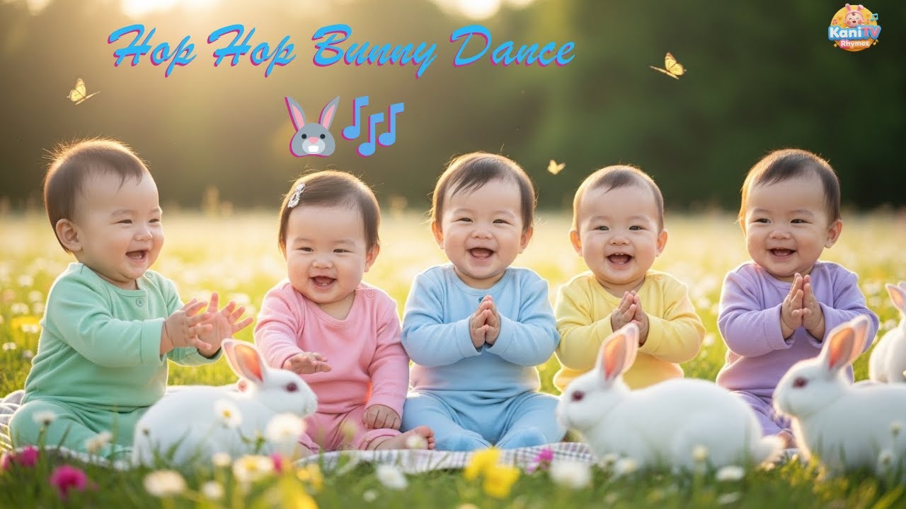 Hop Hop Bunny Dance 🐰| Fun Kids Dance Song | Baby Music & Nursery ...
