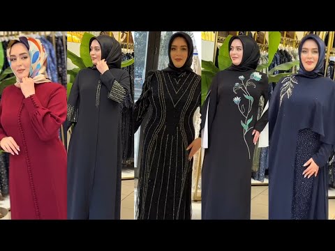 En Şık Tesettür FERACE Modelleri  Abiye  Modelleri | Hijab Style Dresses Wearing فساتين محجبات