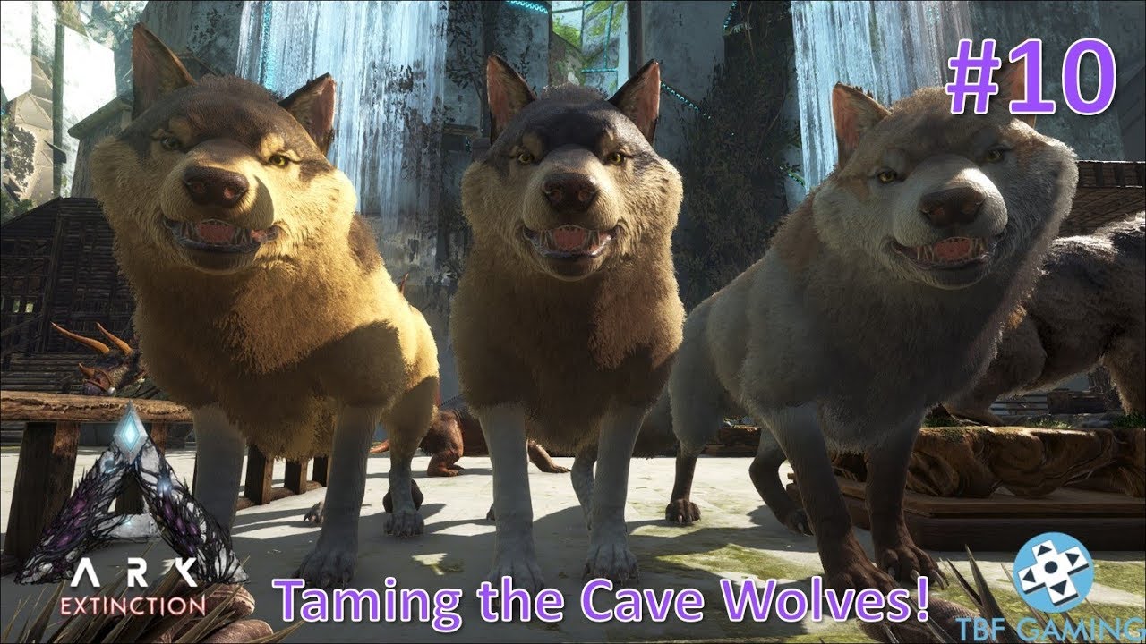 Taming Cave Dire Wolfs! E10 Ark Survival Evolved Extinction DLC ...