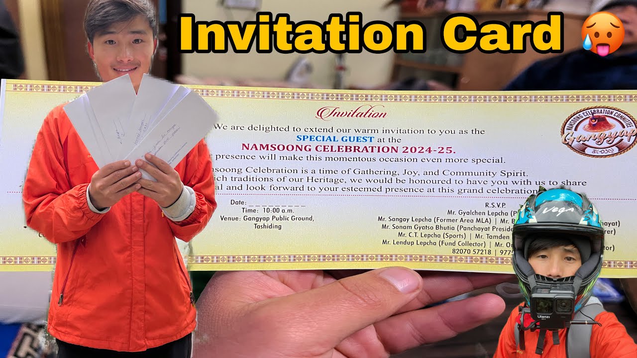 Gangyap Namsoong Festival Invitation Card Distribution 😍| West Sikkim ...