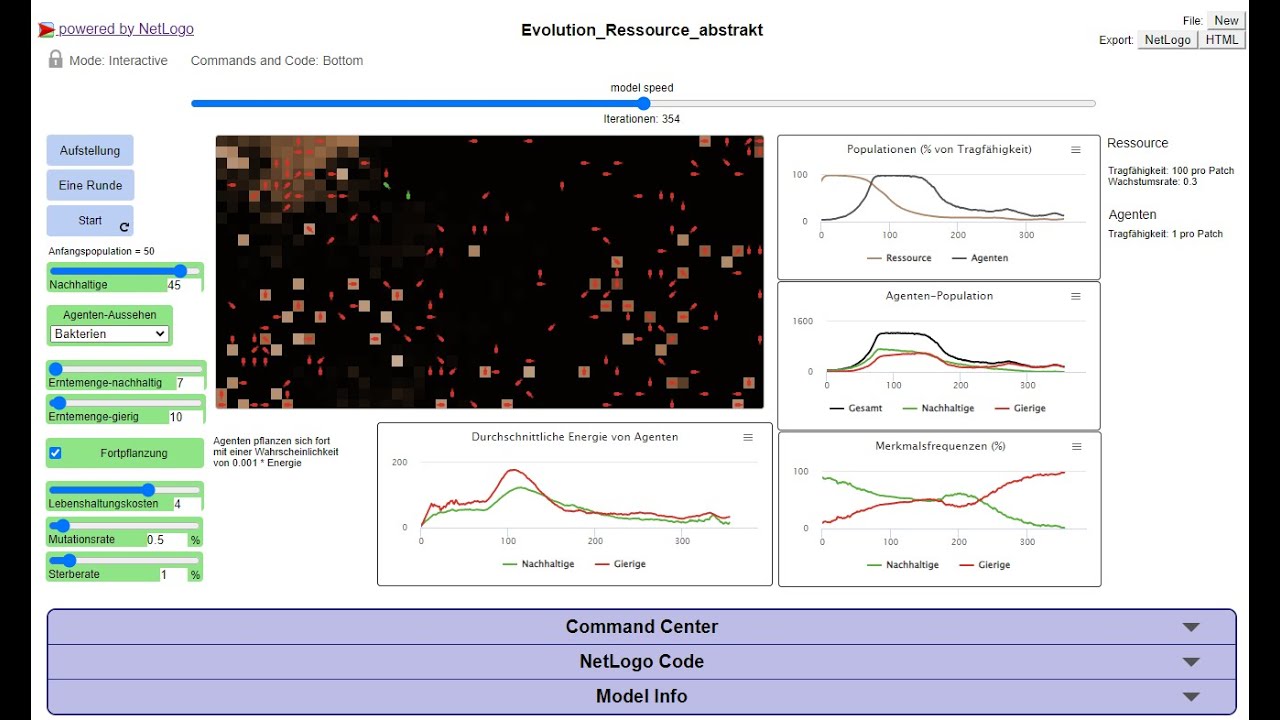 Einführung in die NetLogo Benutzeroberfläche - YouTube