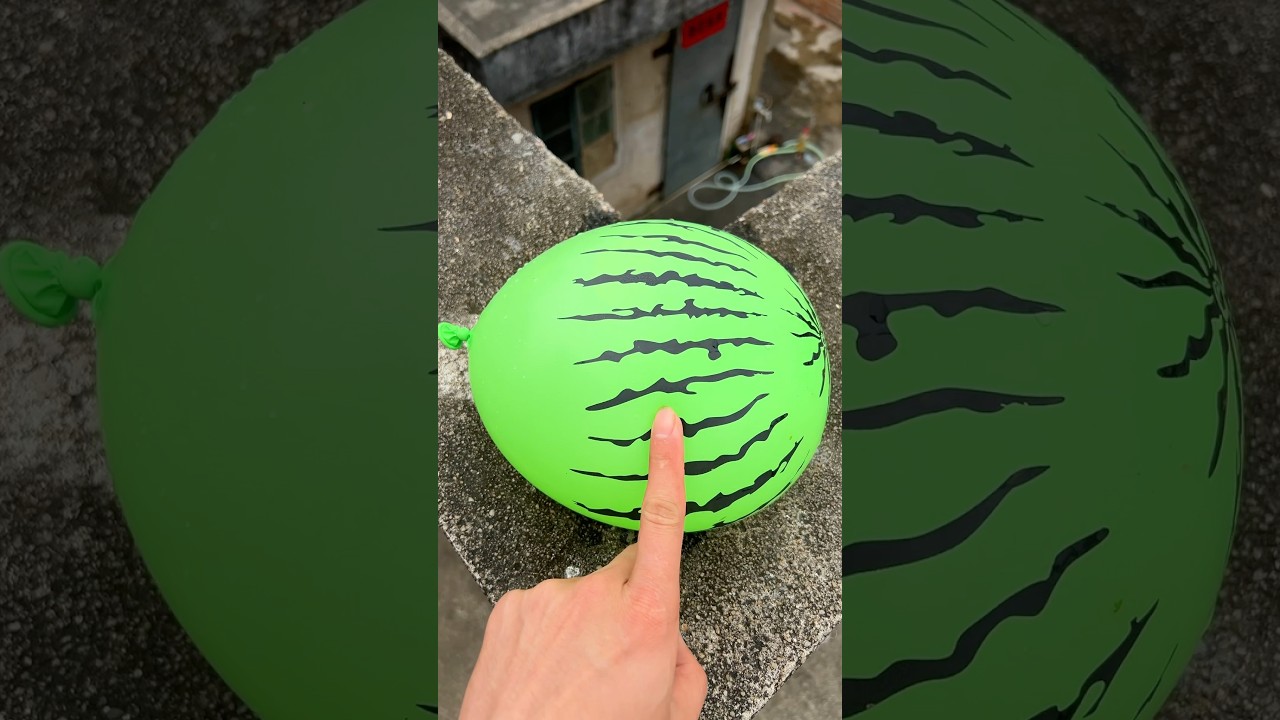 Experiment: Will a water balloon explode if it rolls down from a tall ...