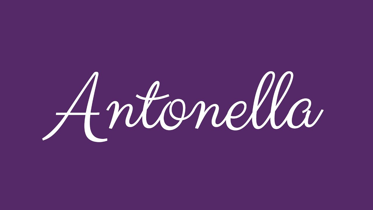 Learn how to Sign the Name Antonella Stylishly in Cursive Writing - YouTube