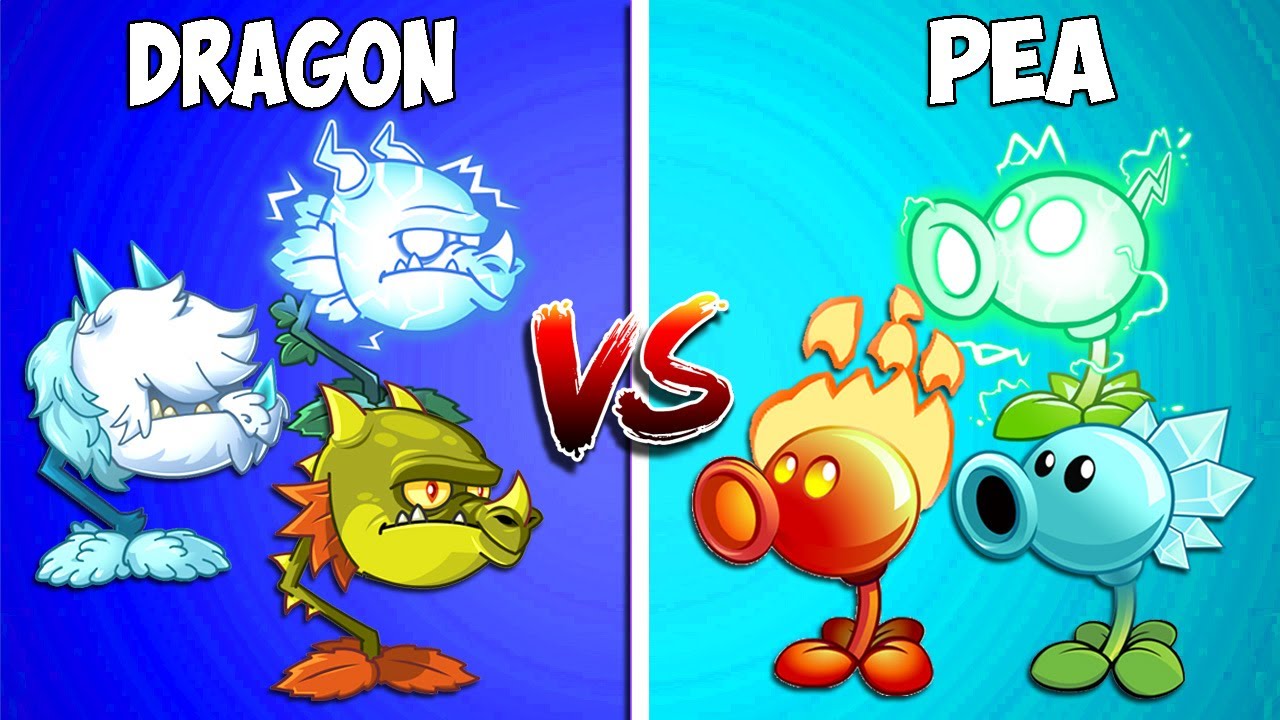 DRAGON vs PEA - Which Team Plant Is Best? PvZ 2 Plant vs Plant - YouTube