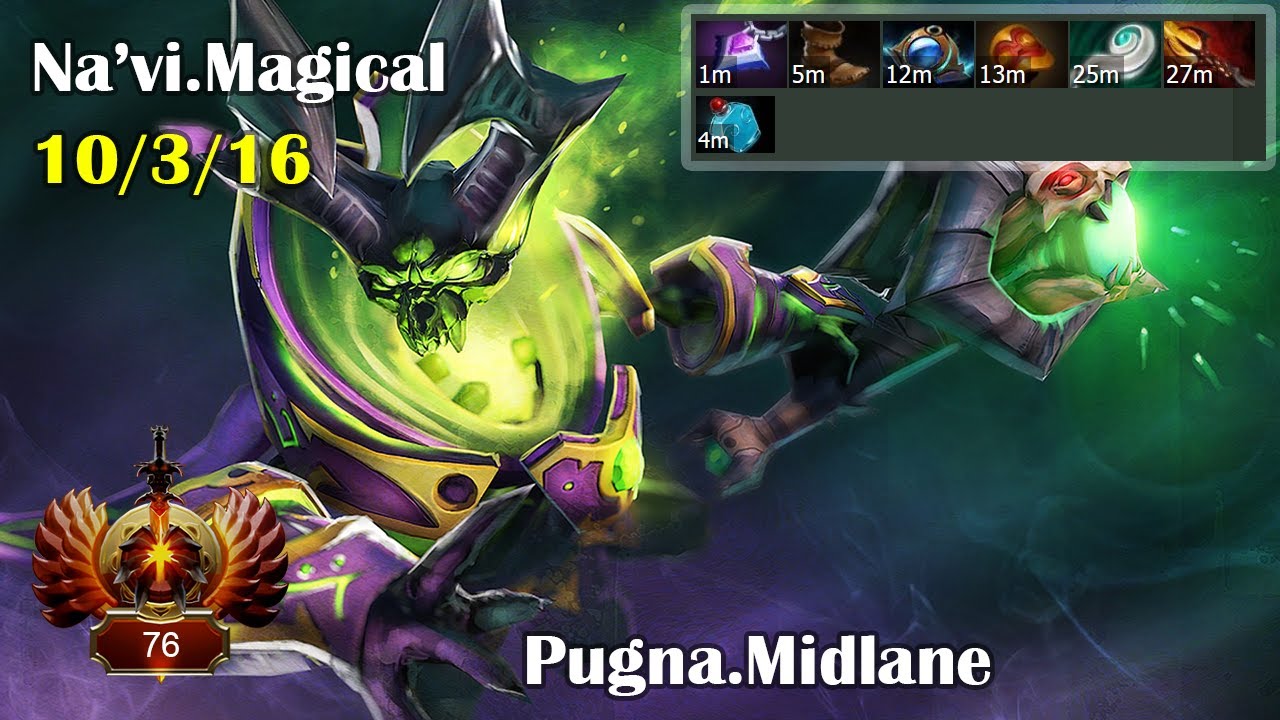 Dota 2 Pro Replay | Midlane | Pugna [Na'Vi.Magical] | ~8104mmr | 7.26c ...