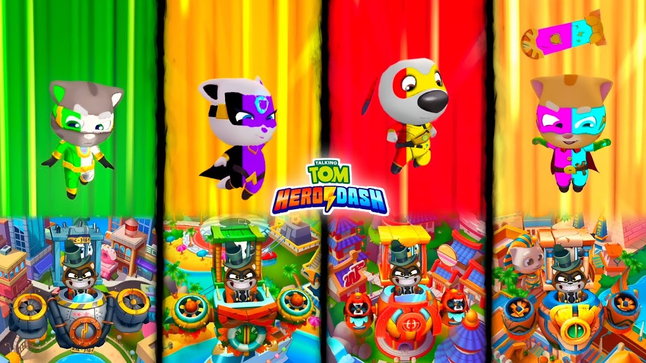 Talking Tom Hero Dash : 2 Colour Suit For All Super Heroes & Fights The ...