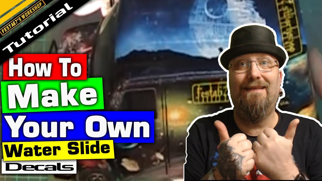 How to design and print your own water slide decals - YouTube