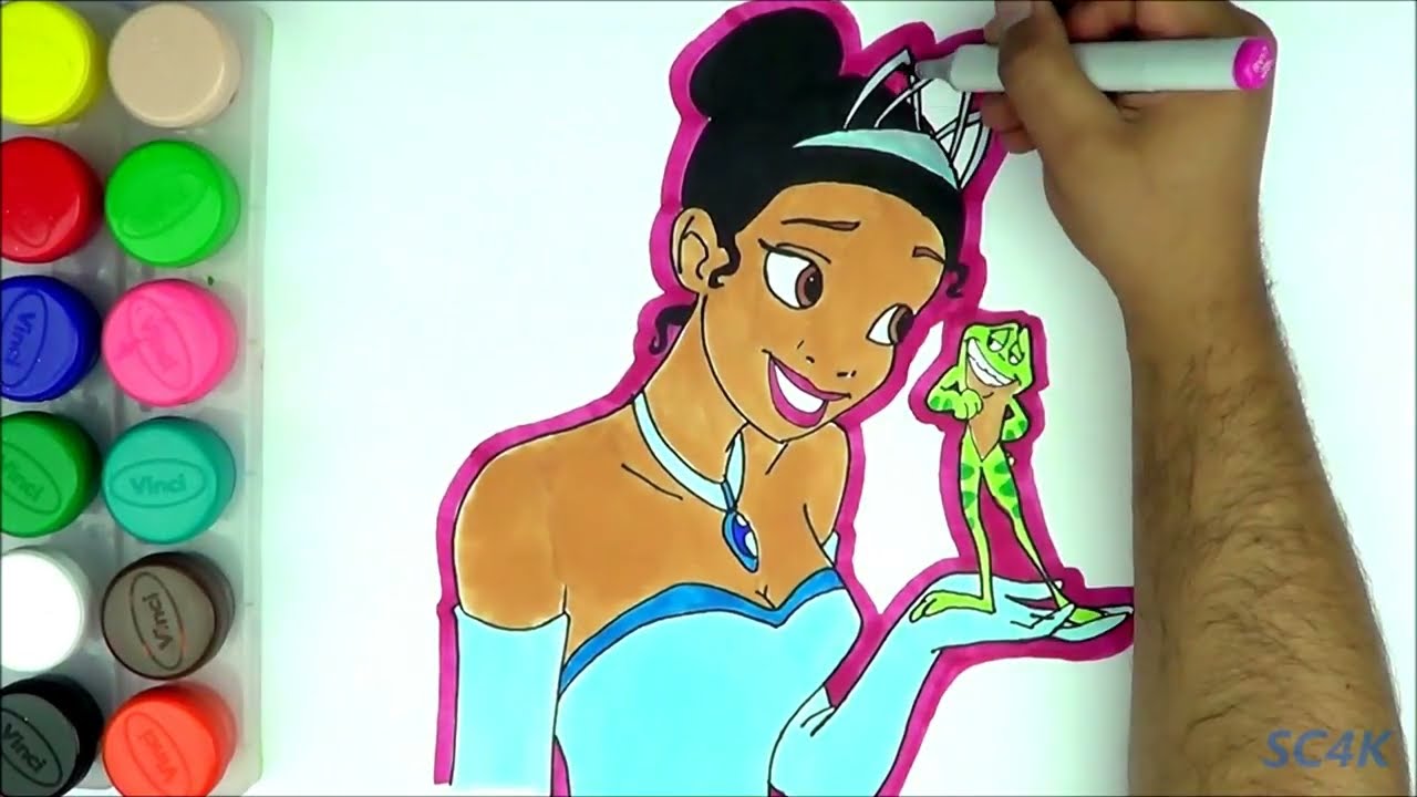 How to Draw & Color Disney Princess Naveen | Drawing prismacolor ...