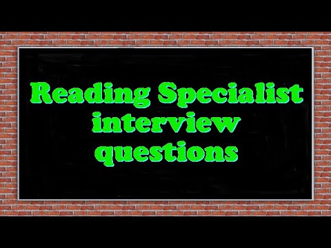 Reading Specialist interview questions - YouTube