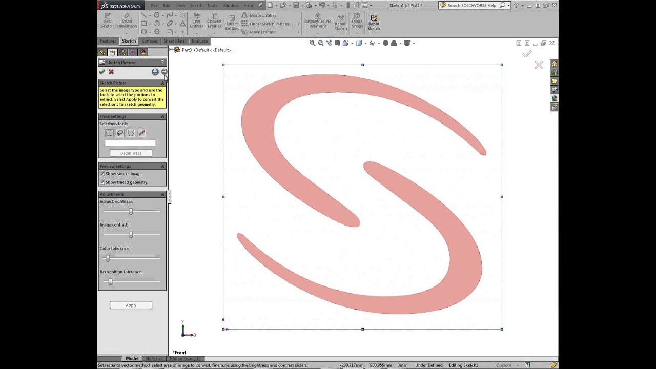 Autotrace Tools in SolidWorks - YouTube