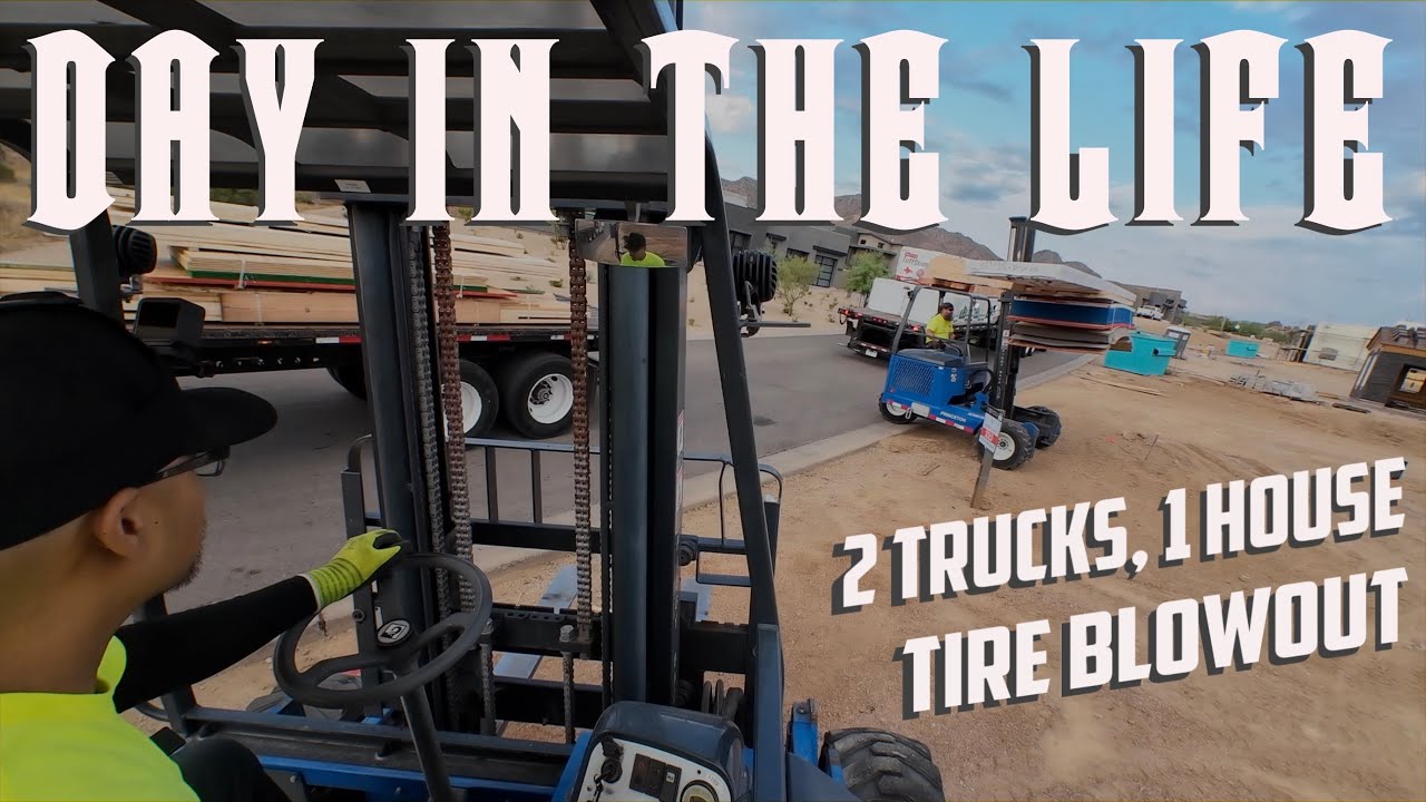 Day In The Life of a Lumber Delivery Driver #3 // 2 Trucks Deliver 1 ...