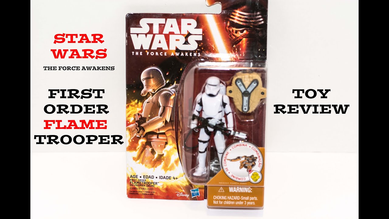 STAR WARS FIRST ORDER FLAME TROOPER TOY REVIEW - YouTube