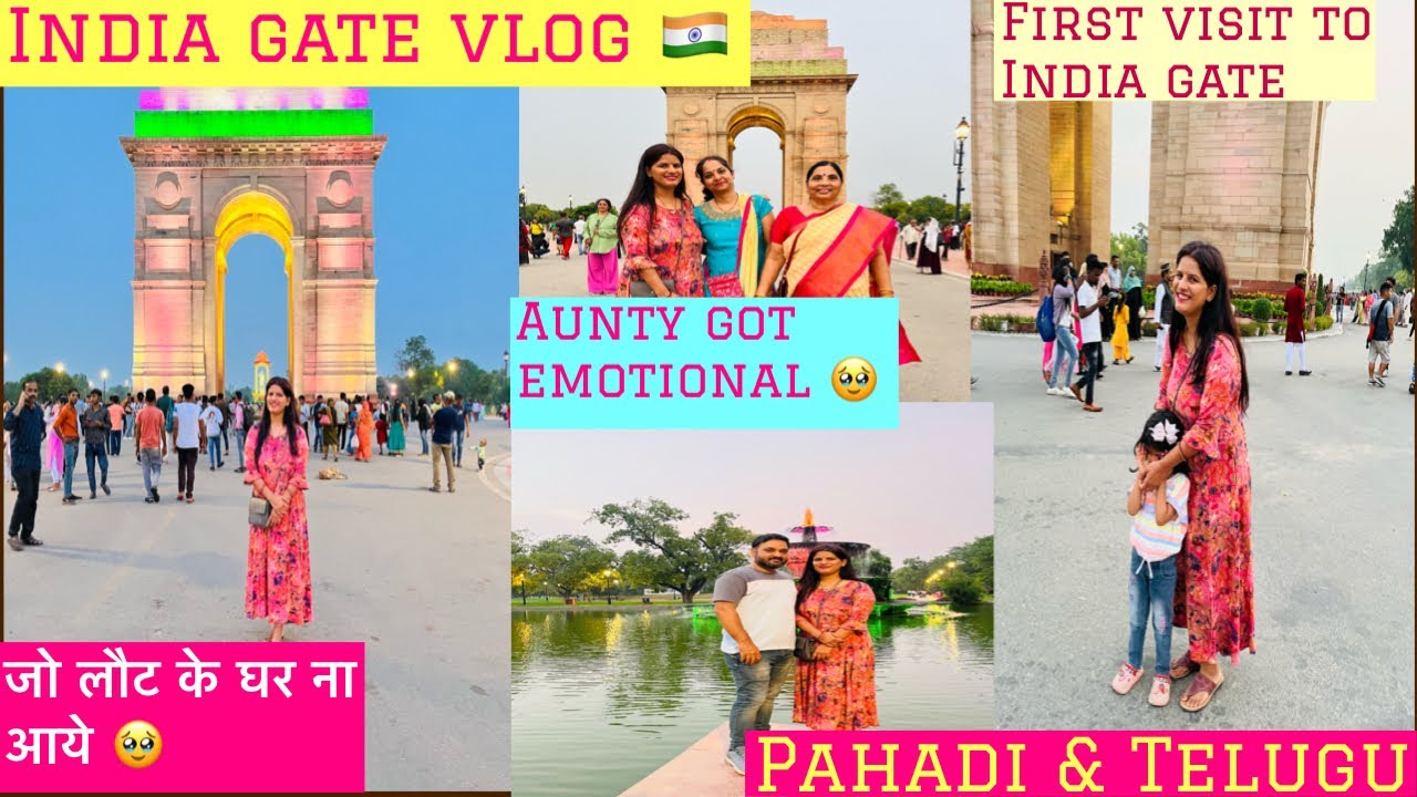 India gate ,Delhi || night view of India gate || aunty got emotional 🥹 ...