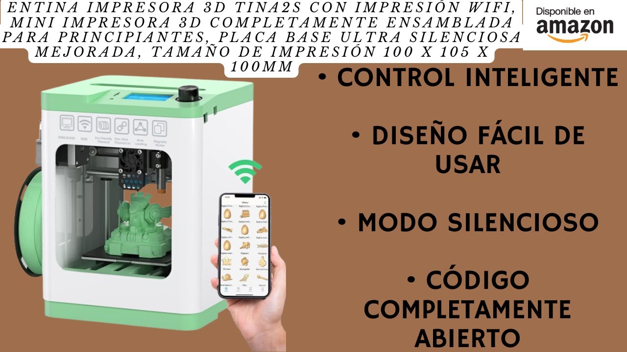 ENTINA Impresora 3D Tina2S con Impresión WiFi, Mini Impresora 3D ...