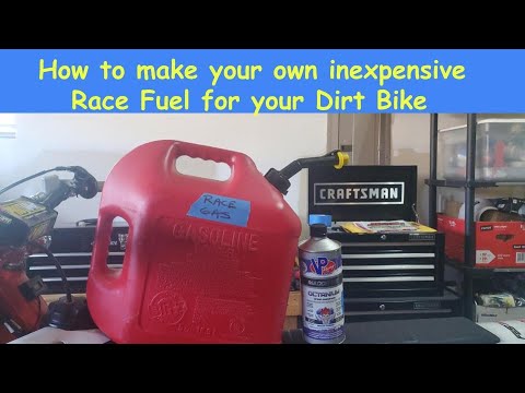 How to make inexpensive race fuel for your Dirt Bike - YouTube
