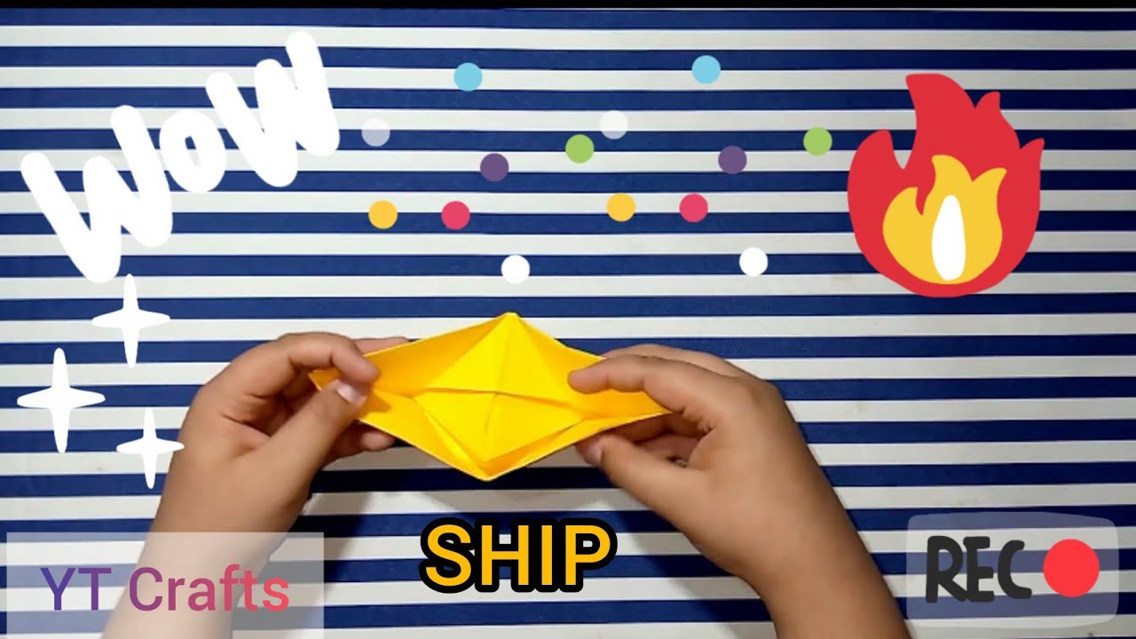 DIY PAPER SHIP l please like share and subscribe l by YT Crafts . - YouTube