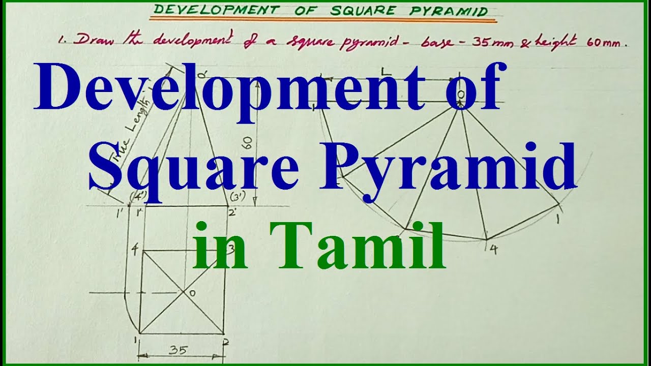 Development of Square Pyramid in Tamil - YouTube