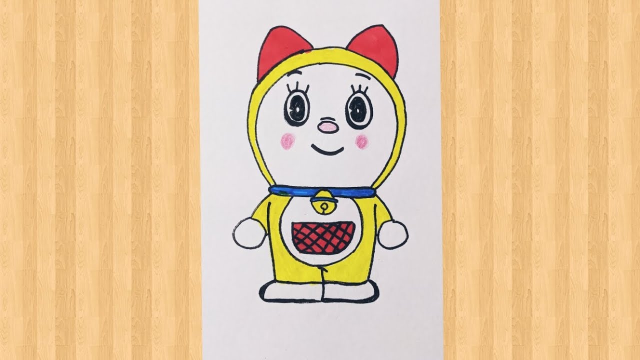 How to draw Dorami Drawing_ Cute Dorami_ Step by step _ Easy tutorial ...