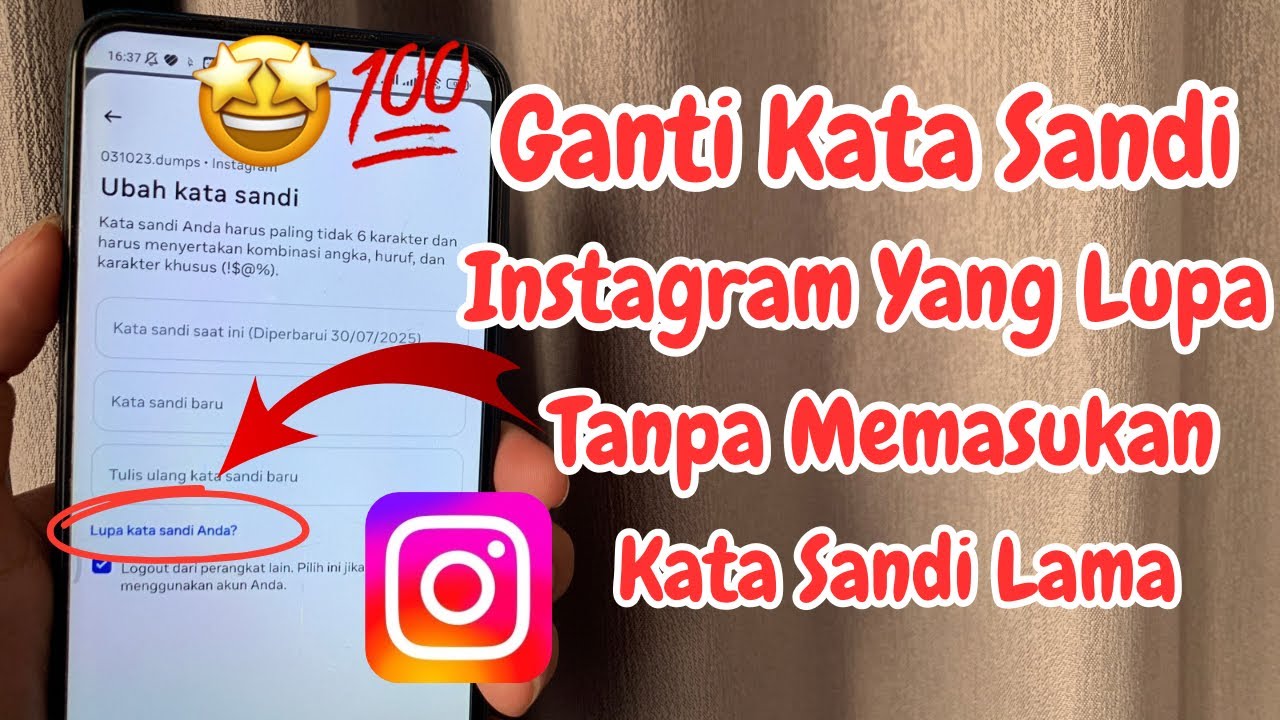 Cara Ganti Kata Sandi IG Tapi Lupa Kata Sandi Lama - YouTube