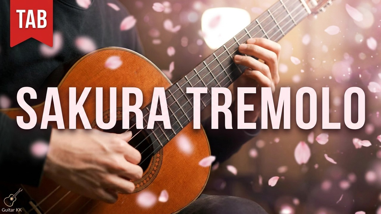 sakura tremolo-japanese folk song classical guitar cover with tab - YouTube