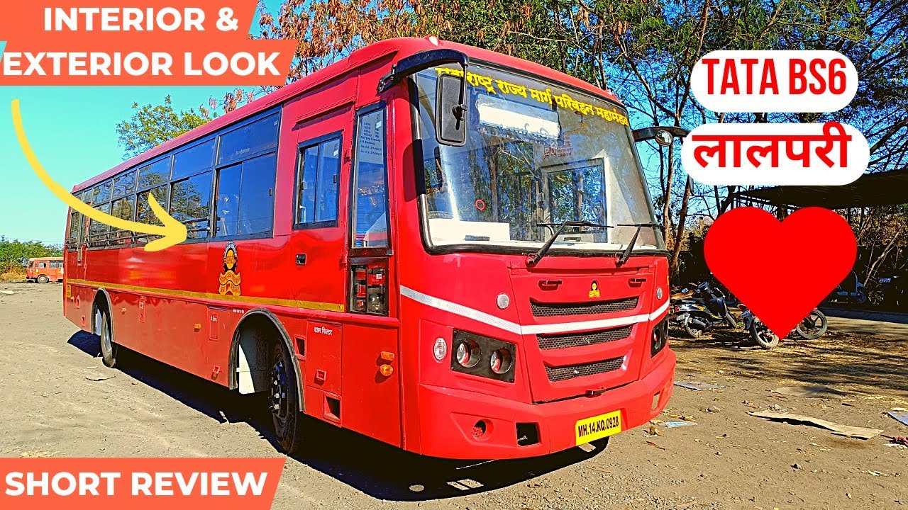 Short Review On TATA BS6 ♥️लालपरी♥️ With Interiors And Exterior Look ...