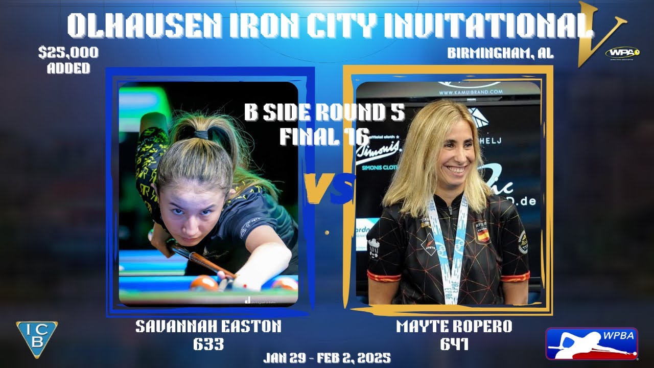 WPBA Olhausen Iron City Invitational V - Savannah Easton vs Mayte ...