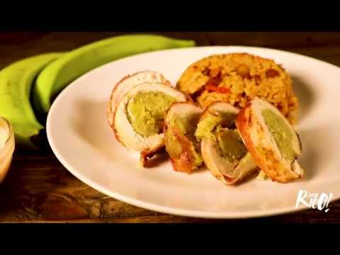 Pechuga Rellena de Mofongo Envuelta en Bacon - YouTube