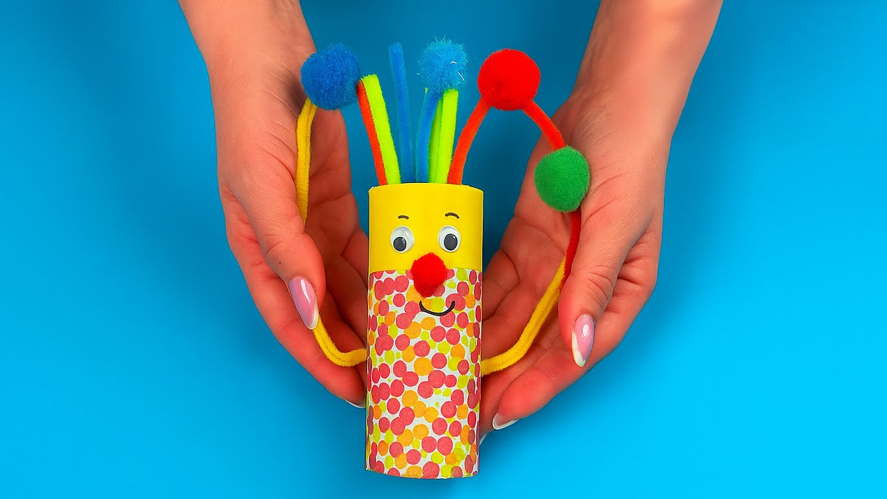 DIY Clown Craft Using Toilet Paper Roll | Easy Paper Craft for Kids 🎪🤡 ...