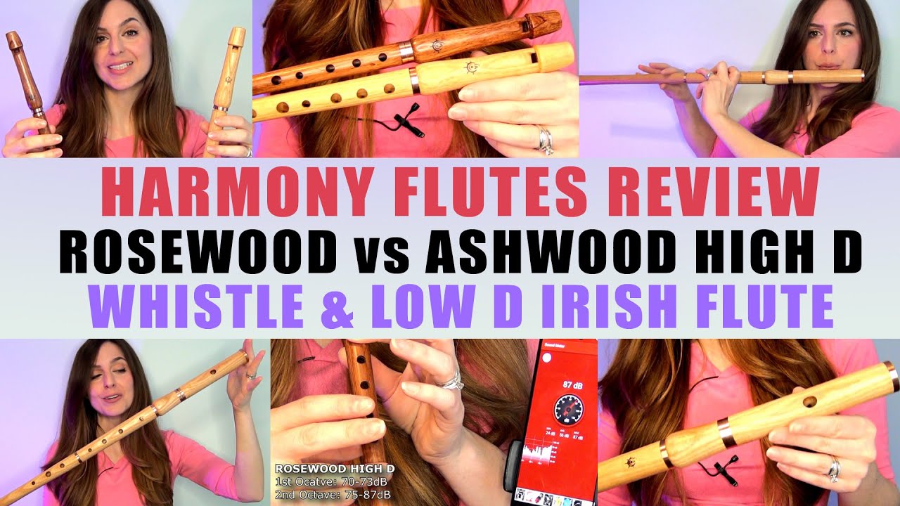 HARMONY FLUTES - Rosewood High D vs Ashwood High D | Low D Irish Flute ...