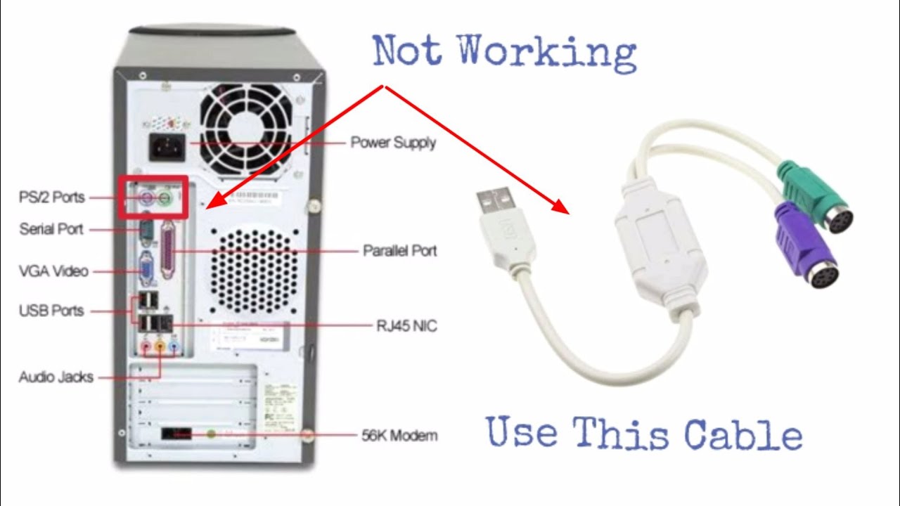 Review USB TO PS2 CONVERTER - YouTube