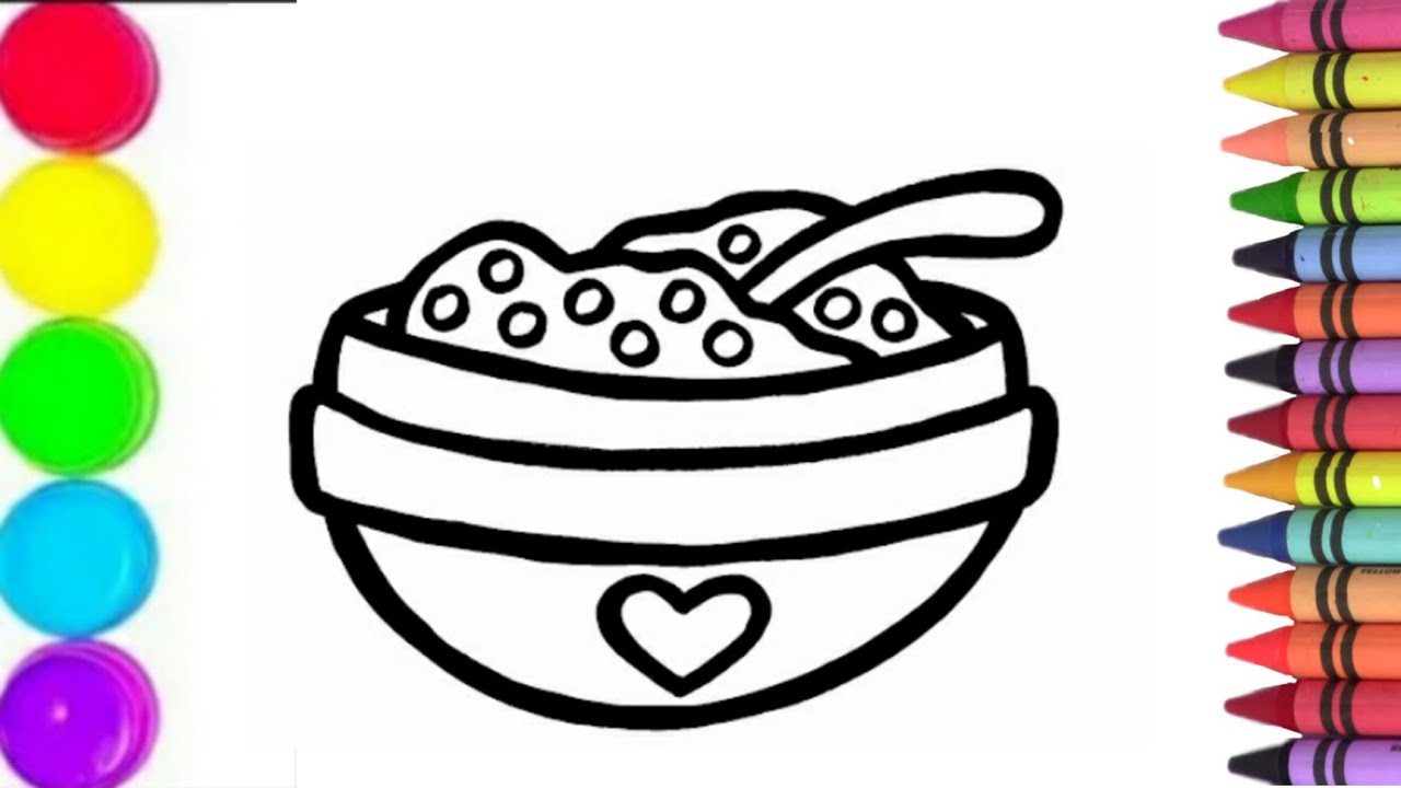 Oatmeal Plate Drawing, Painting and Coloring for Kids & Toddlers | Easy ...