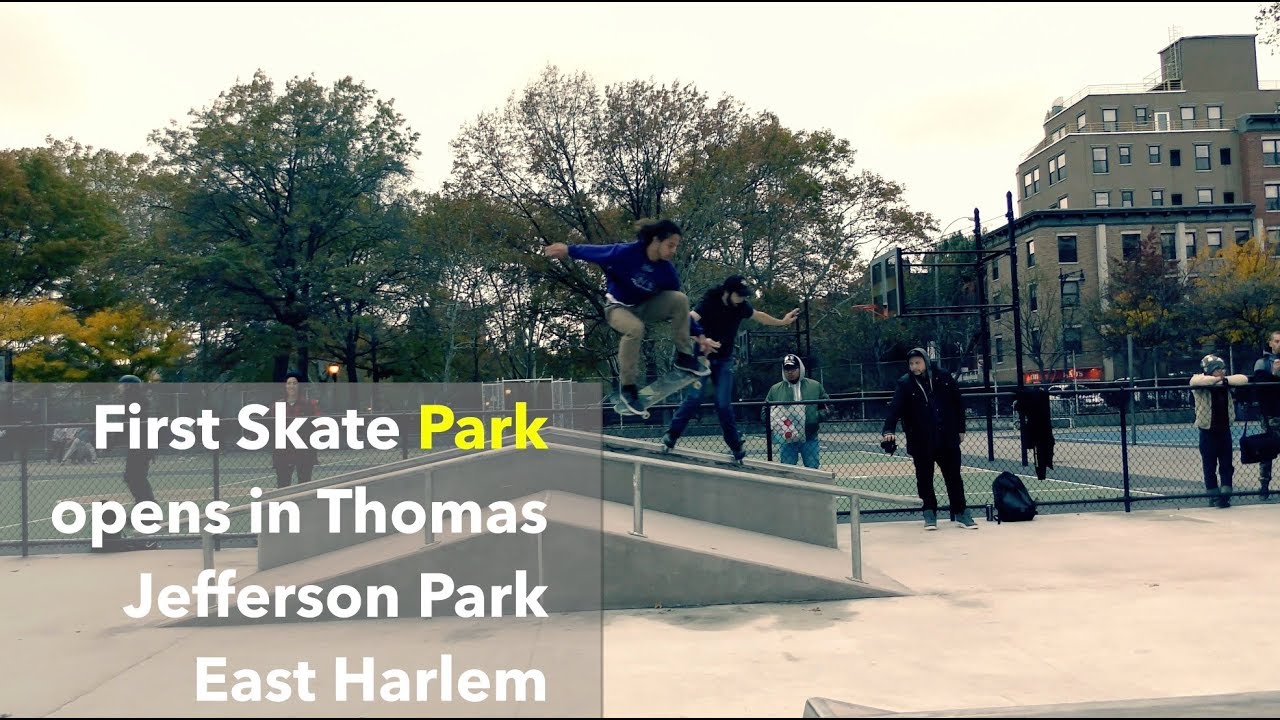 First Skate Park opens in Thomas Jefferson Park - YouTube