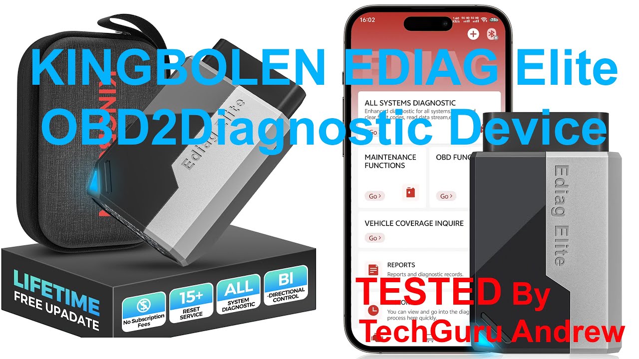 KINGBOLEN EDIAG Elite OBD2 Bluetooth Diagnostic Device - YouTube