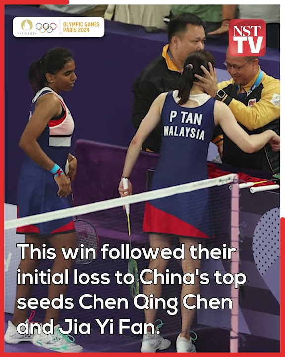 Pearly-Thinaah stun top Japanese pair in Paris Olympics - YouTube