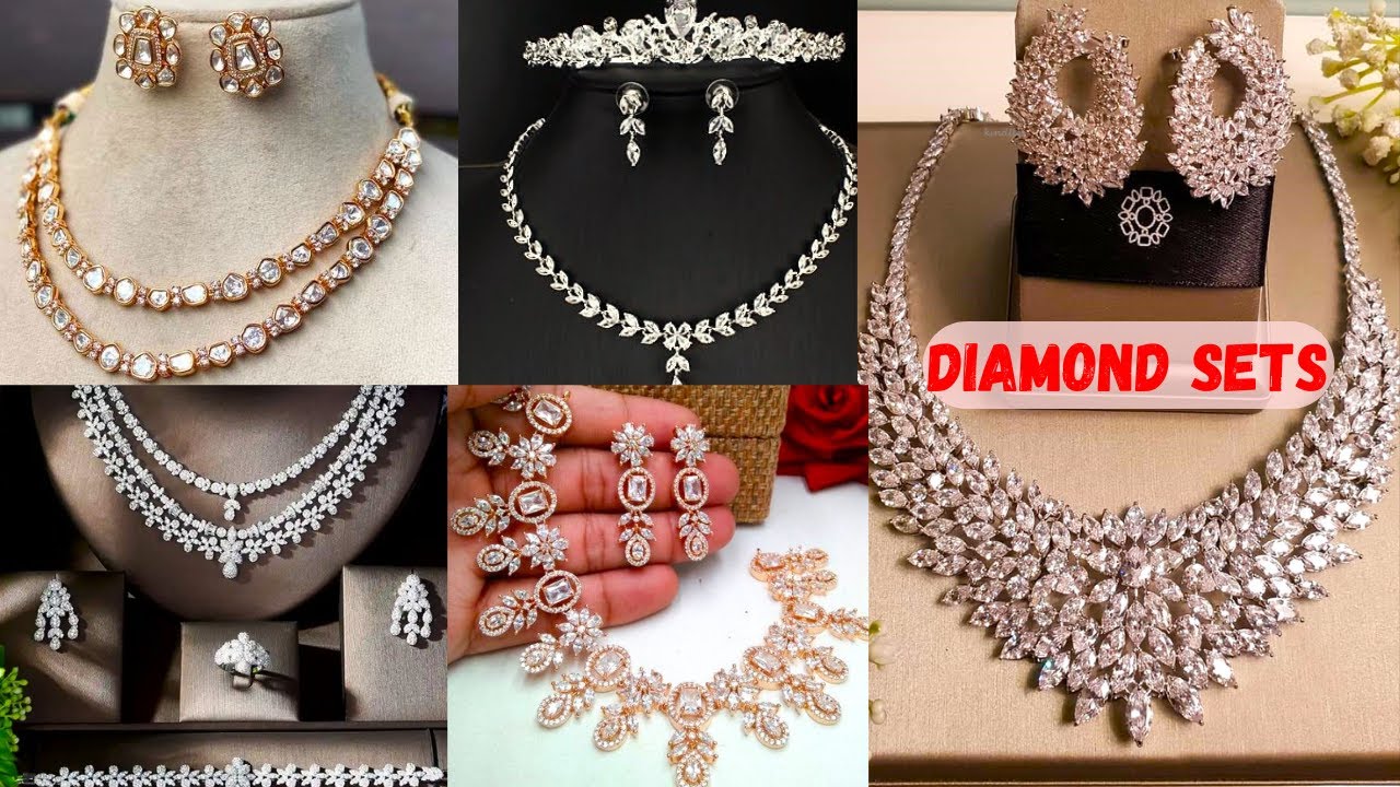 2024 WHITE GOLD jewellry_DIAMOND set_Classic White Gold Elegance 💖 ...