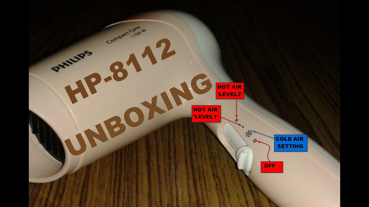 PHILIPS HAIRDRYER HP8112 UNBOXING WITH *SPEED AND NOISE TEST* - YouTube
