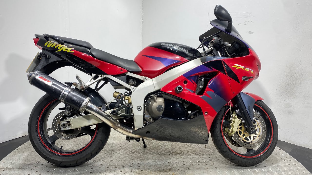 KAWASAKI ZX6R 1998 G1 WALK AROUND RUNNING VIDEO - YouTube