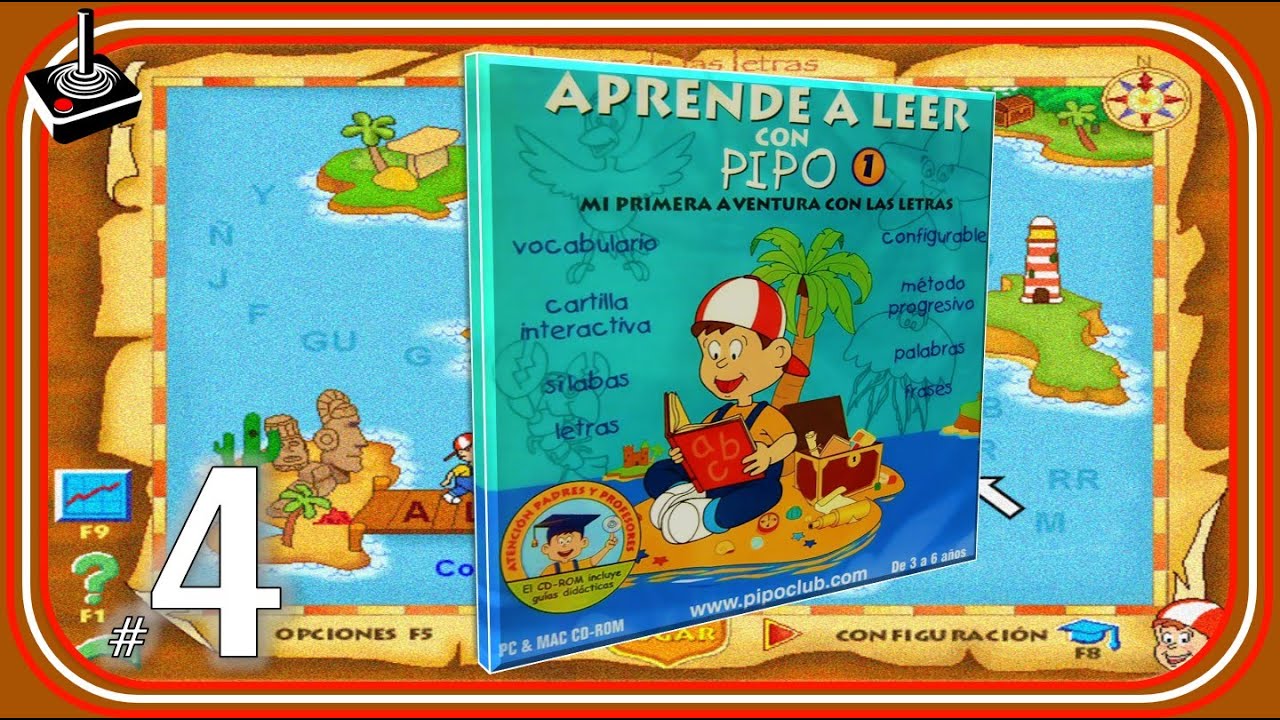 Aprende a leer con PIPO (1996) | Español | #4 | JP "Consonantes P y T ...