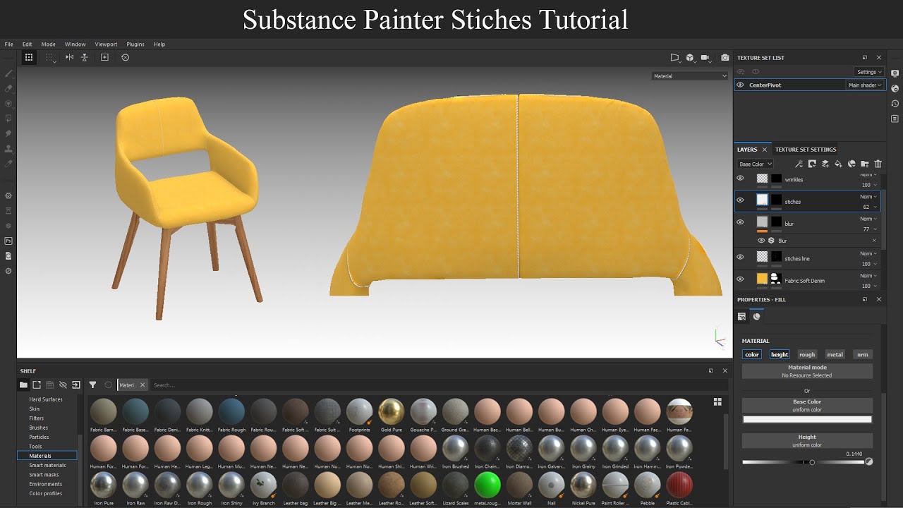Substance painter tutorial:How to create Stitches-Stitches tool for ...