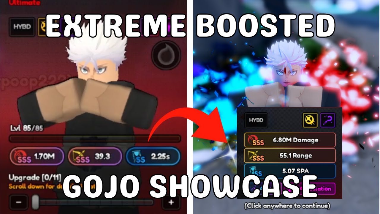 EXTREME BOOSTING MY AVATAR GOJO in ANIME LAST STAND!! - YouTube