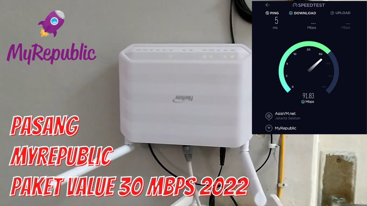 PASANG MYREPUBLIC VALUE 30Mbps 2022 + SPEEDTEST - YouTube